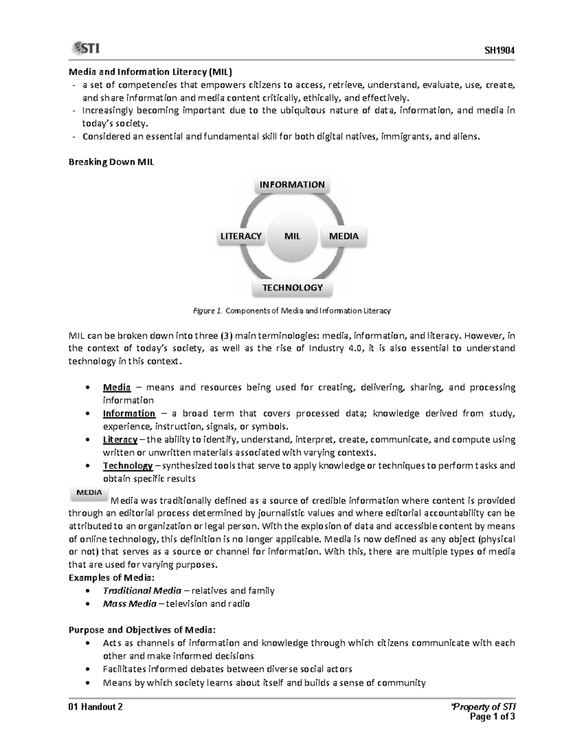 Media and Information Literacy (MIL) Concepts & Competencies - SH1904 ...