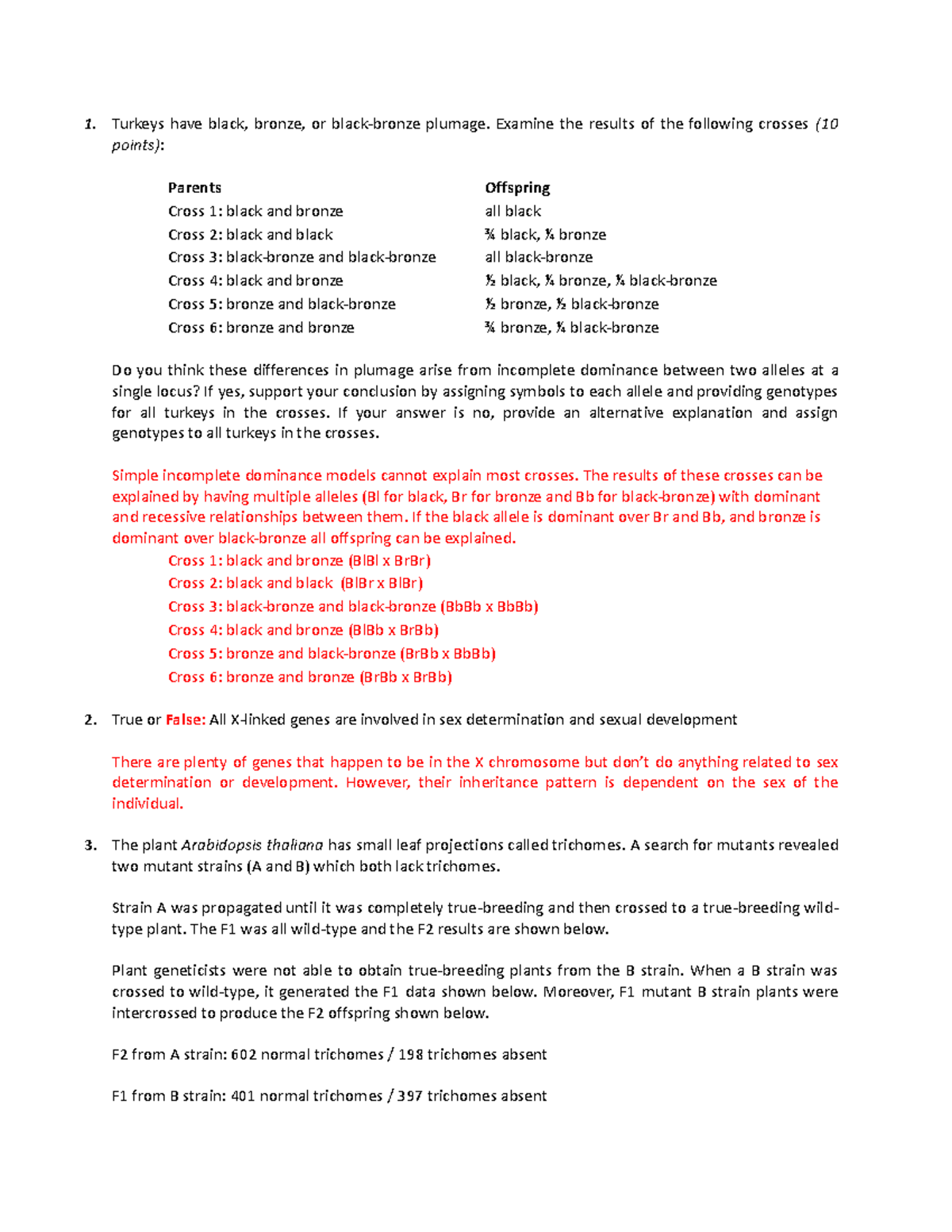 Genetics In-Class Activity Week 4 Analysis (AK) - Studocu
