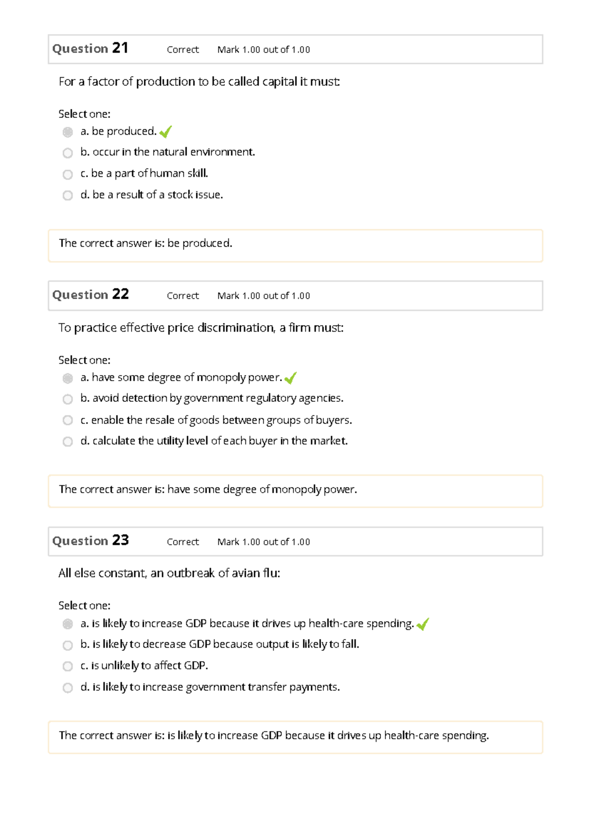 Review Quiz #2 Attempt review 05 - Question 21 Correct Mark 1 out of 1 ...