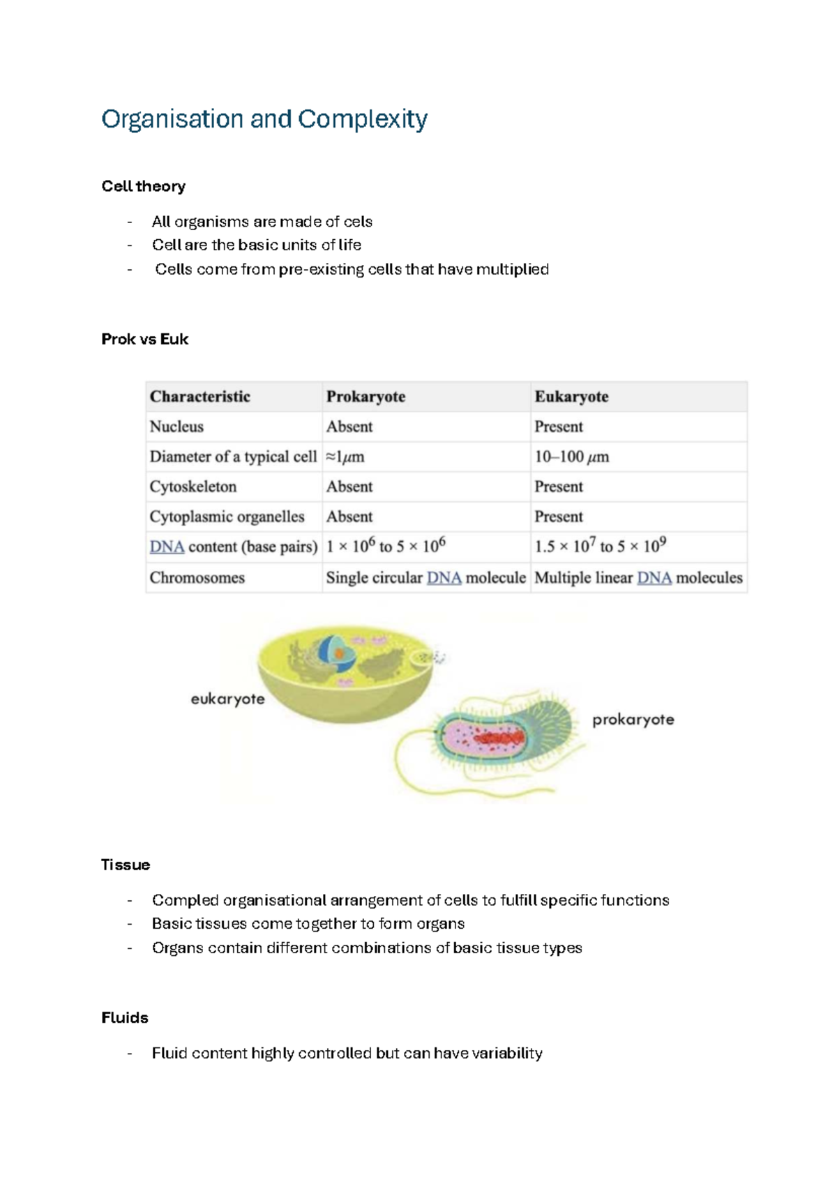 MEDS 101: Cell Theory, Homeostasis, and Fluid Dynamics Notes - Studocu