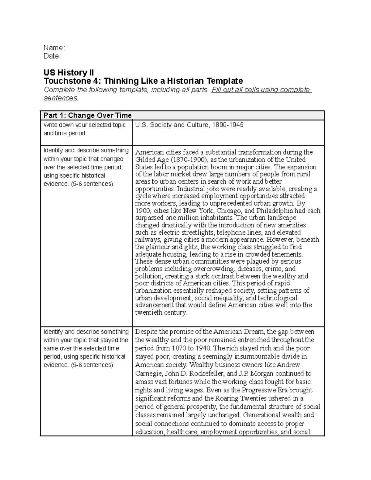 US History II Touchstone 4 Culture and Reagan - Name: Date: US History ... US History II Touchstone 4 Culture and Reagan - Name: Date: US History ...