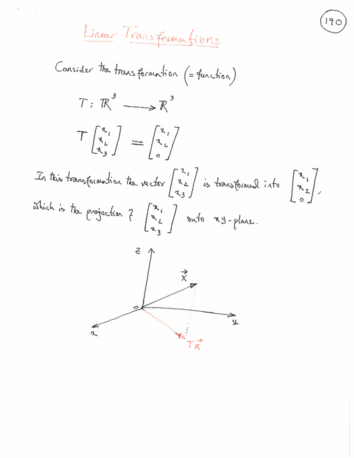 Linear Transformations in Vector Spaces: Lecture Notes (190-202) - Studocu