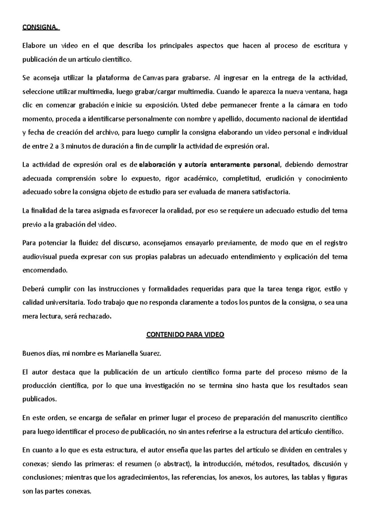 Guía para la Actividad Evaluable 3: Proceso de Escritura Científica ...
