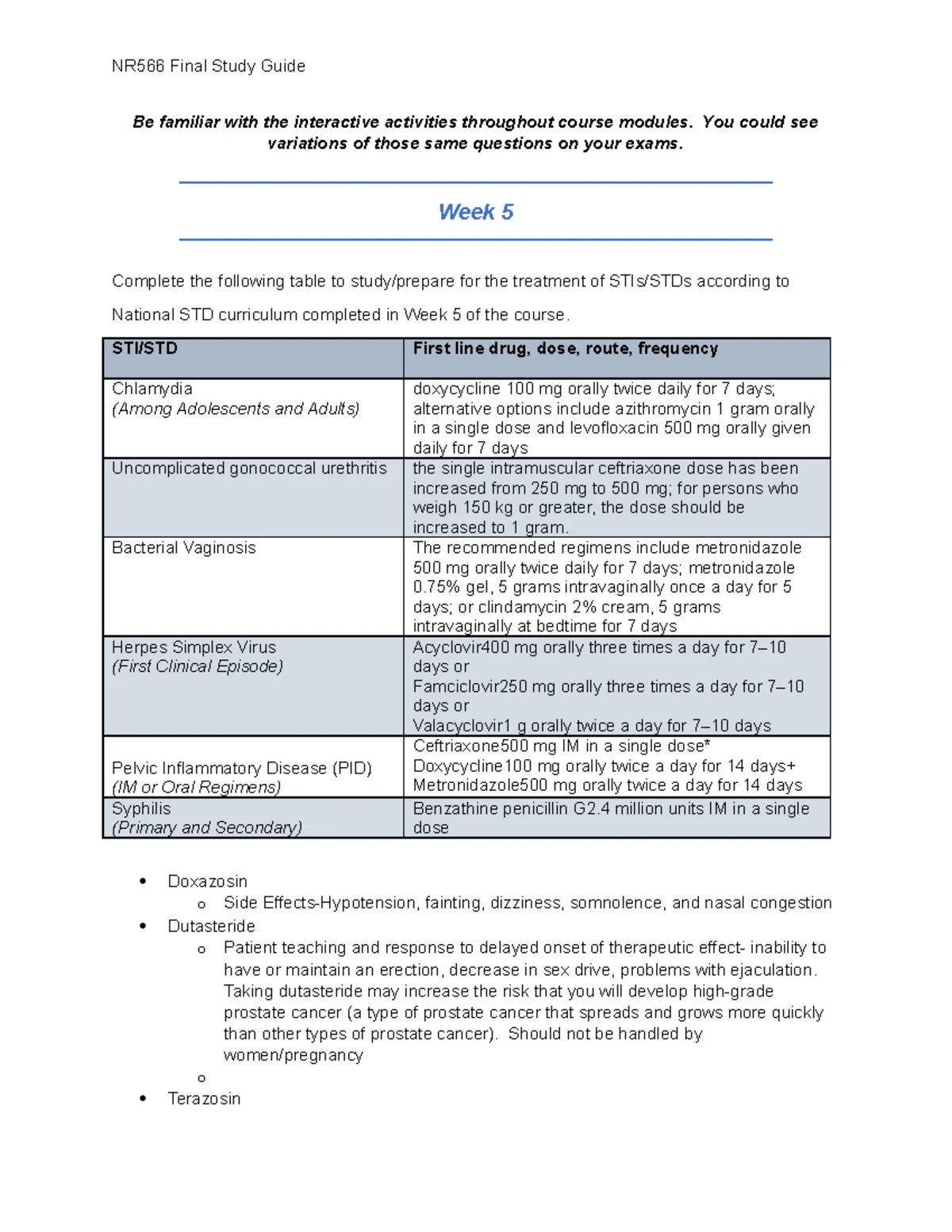 NR566 Midterm Study Guide updated 071322 - Be familiar with the ...