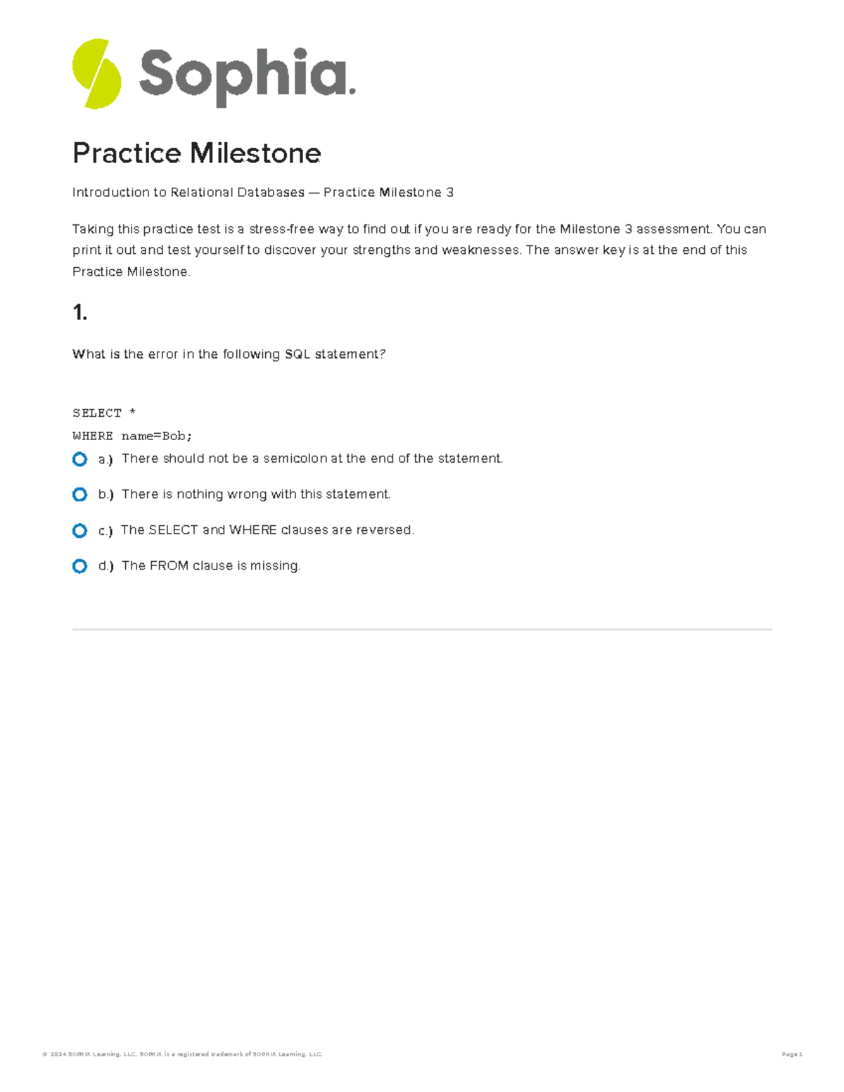 Cs1011 Unit 3 Practice Milestone Questions and Key Insights - Studocu