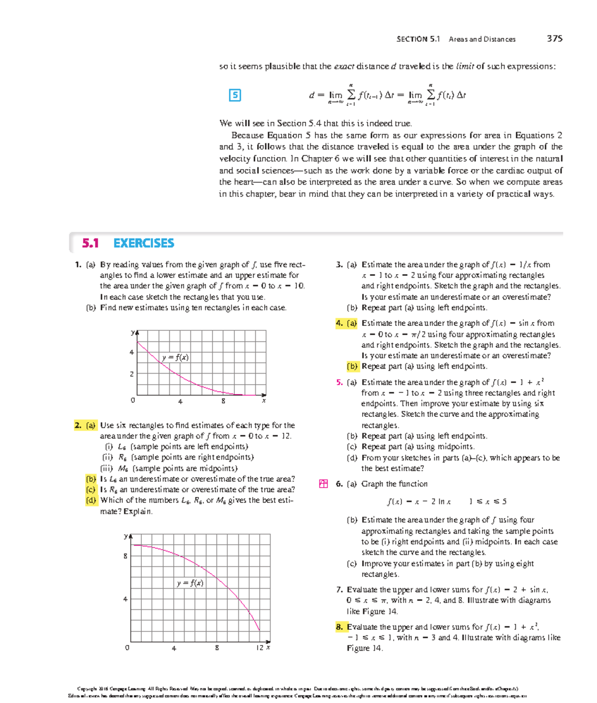Tut 6 MAT3EA1 Part 2 - Area Under Curves and Distance Estimates - Studocu