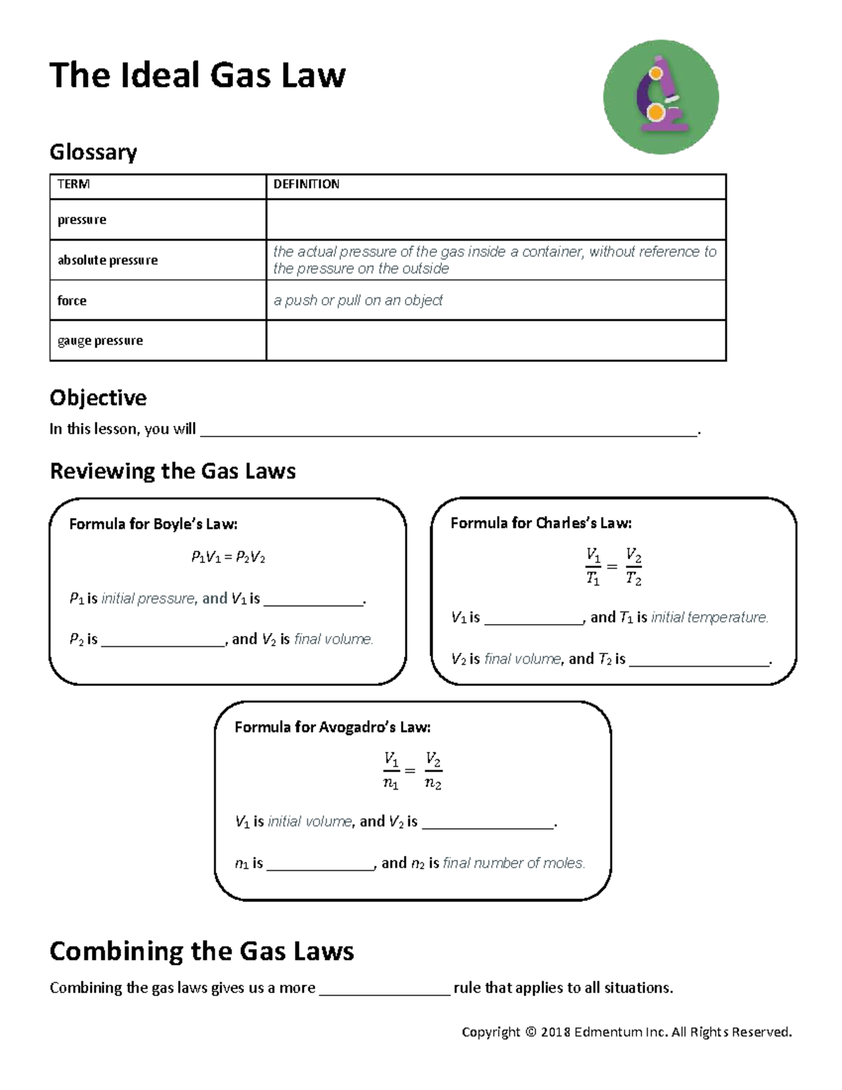 574146-Guided Notes: Understanding the Ideal Gas Law - Studocu