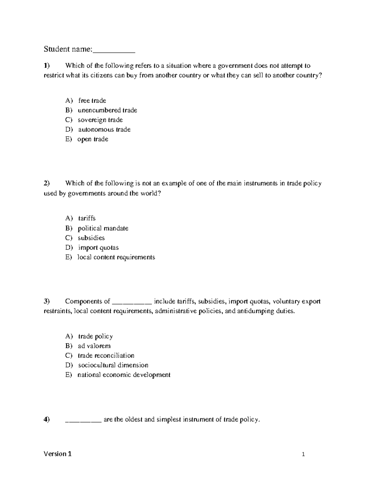 Ch 6 - Practice Test: MC Questions with Answers at the End - Studocu