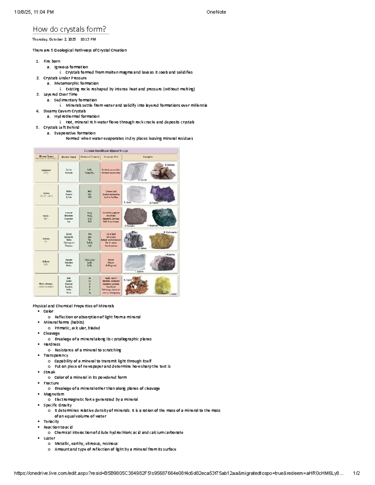 3CE315 - Geological Pathways and Properties of Crystals - Studocu