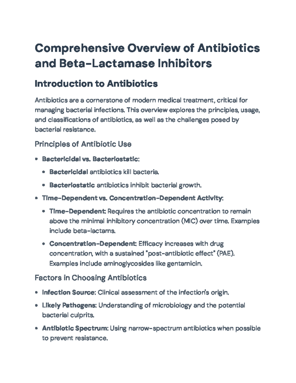 Comprehensive Overview of Antibiotics and Beta-Lactamase Inhibitors ...