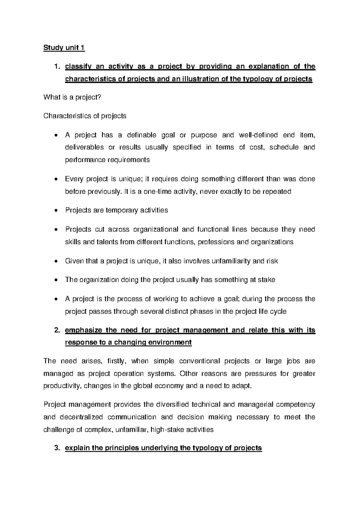 Project Management 1 Notes - 1. Introduction to Project Management ...