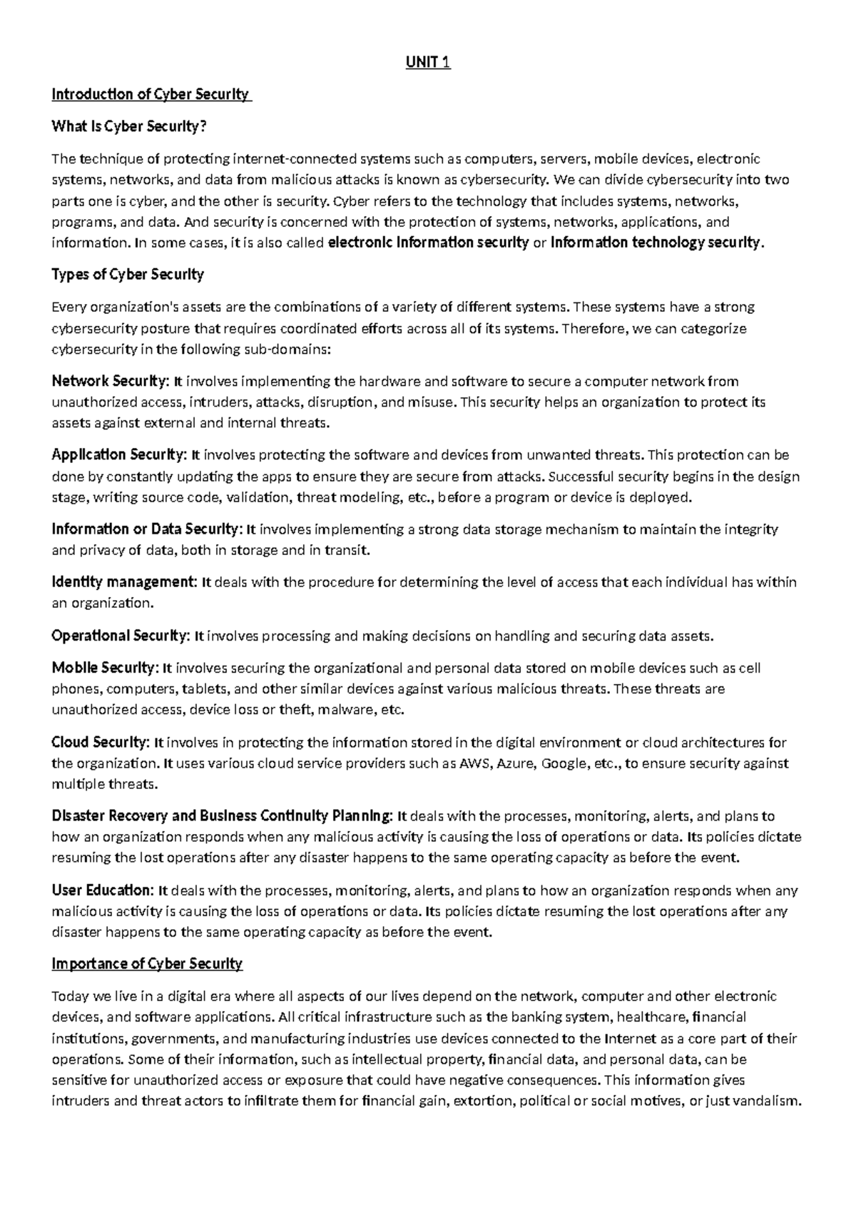 Cyber Security Overview Makaut University 7th Sem Lecture Notes