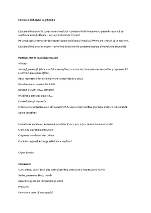 Povestirea Educatoarei: Activitate Didactică în Educația Limbajului (ADE1) - Studocu