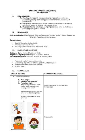 Detailed Lesson Plan for Kindergarten: Week 32 Activities - Studocu