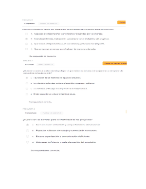 Factor Humano EN LA Administracion DE Proyectos Semana 3 22-ENE-25 - PREGUNTA 1 Completada ...