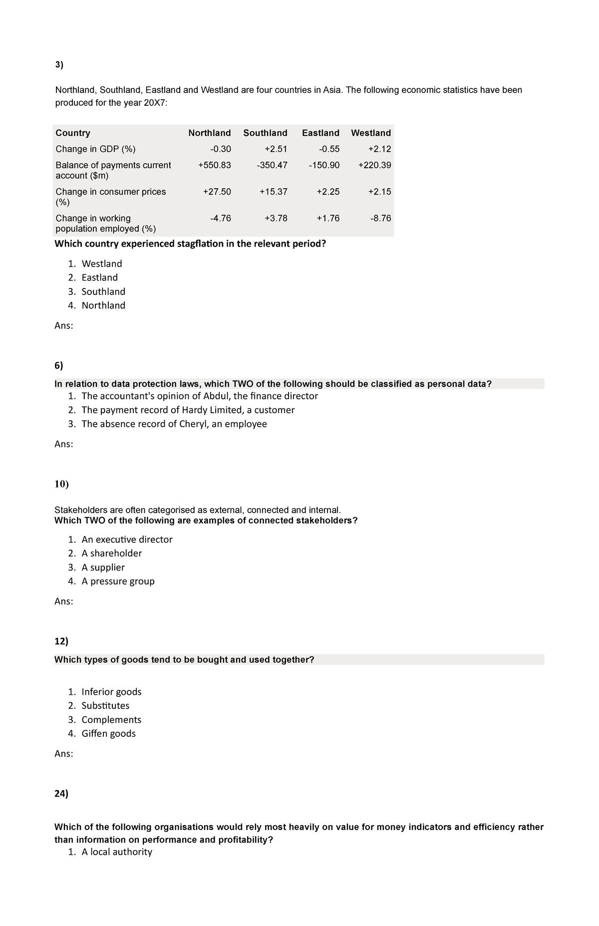 FBT-Business and Technology Practice Tests (No - Northland, Southland ...