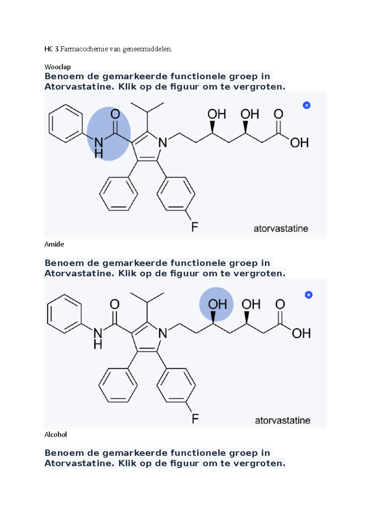 HC 3 Farmacochemie: Functionele Groepen & Bindingen in Geneesmiddelen - Studeersnel