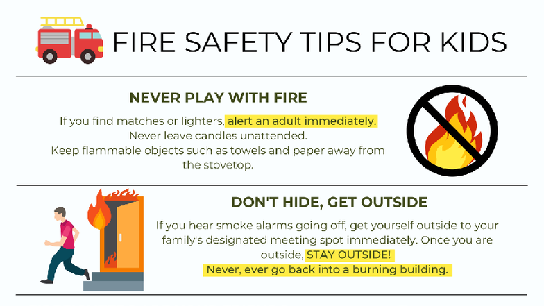 Fire Safety Tips for Kids - FIRE SAFETY TIPS FOR KIDS NEVER PLAY WITH ...