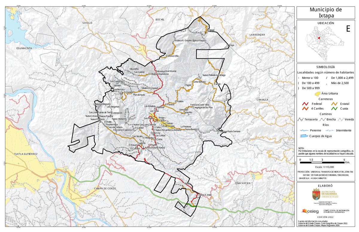 Mapa Geográfico de Ixtapa y Localidades - Edición 2022 - Studocu