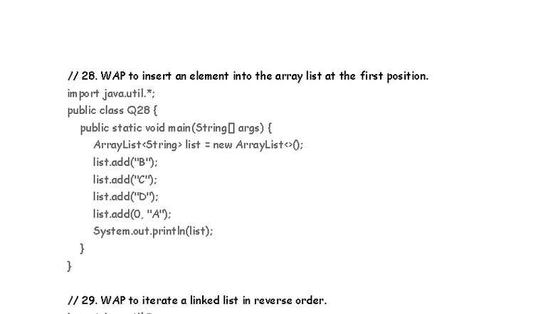 Lab 8 OOPs: Array & Linked List Operations Notes - Studocu