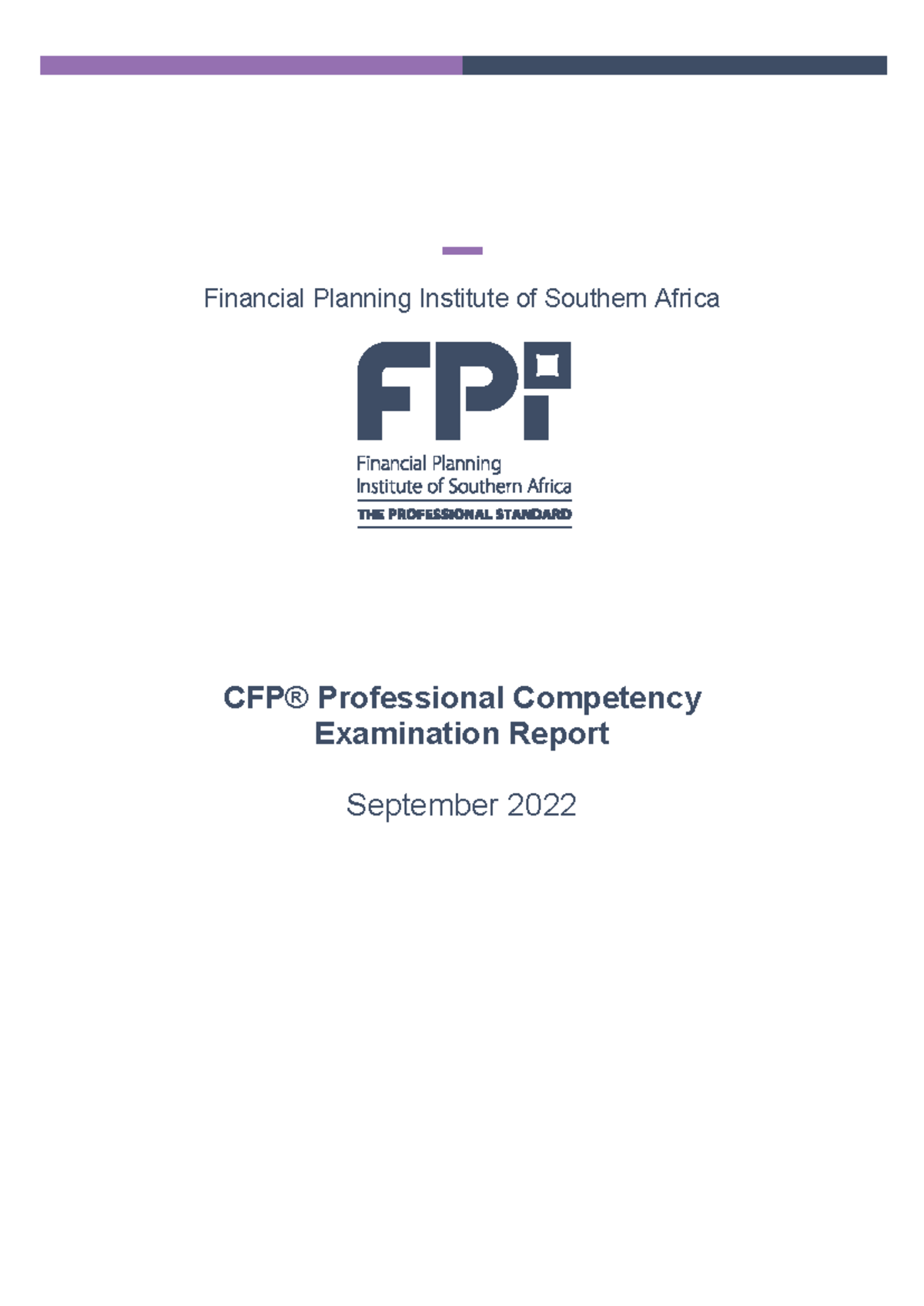 PCE Exam Report: Financial Planning Institute of Southern Africa - Sept ...