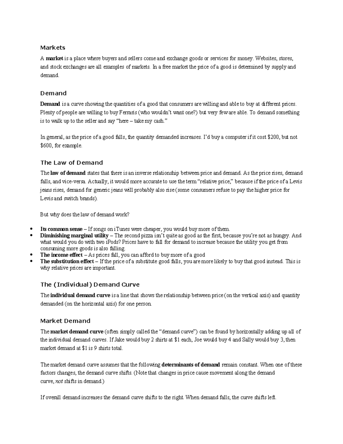 Chapter 3 - Understanding Markets: Demand, Supply, and Equilibrium ...