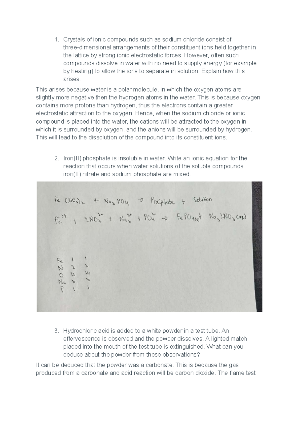 Wrap Up Quiz - T6: Ionic Compounds and Reactions Explained - Studocu