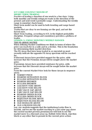 Month 8 CORE Content - This is comprehensive summary of Michael J ...