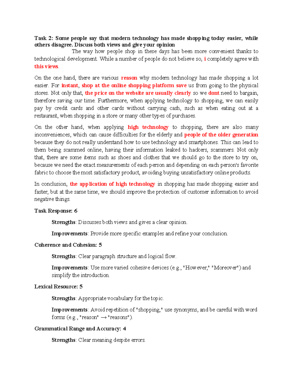 Task 2: Modern Technology's Impact on Shopping - Discussion & Opinion ...