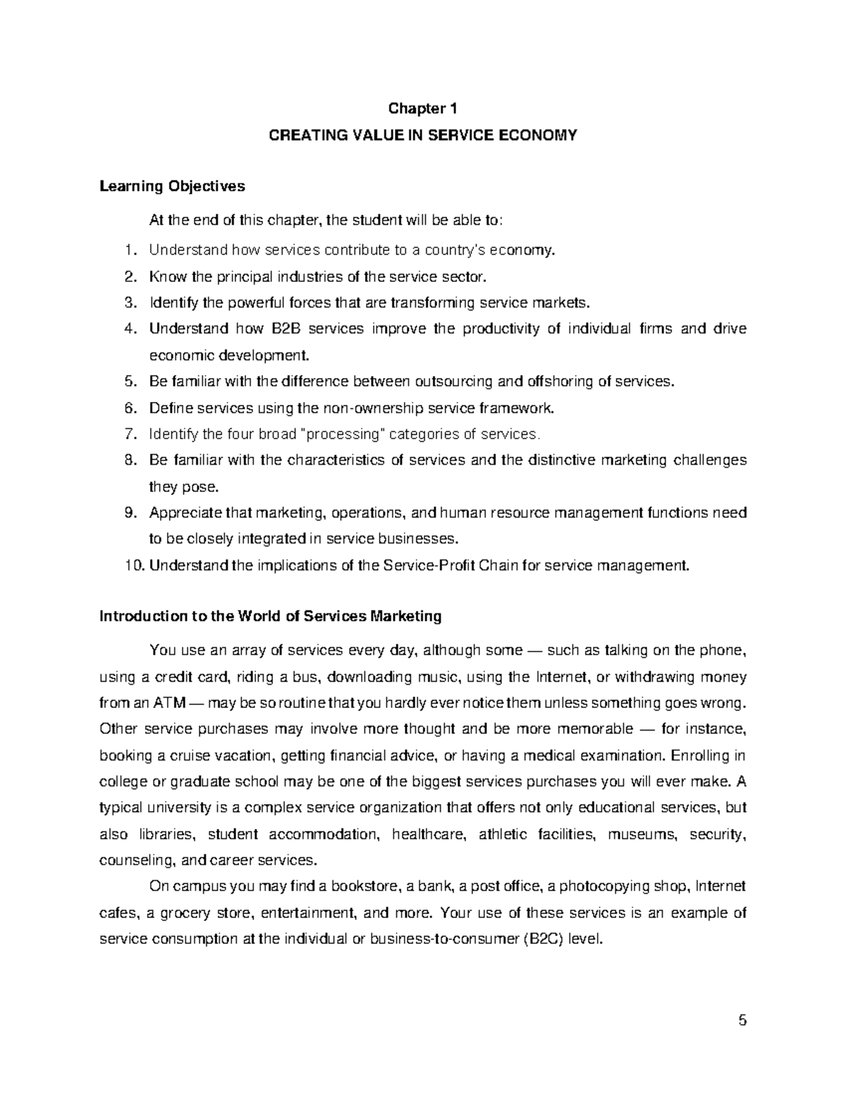 Service Marketing (MKTG 101) - Comprehensive Module Overview - Studocu