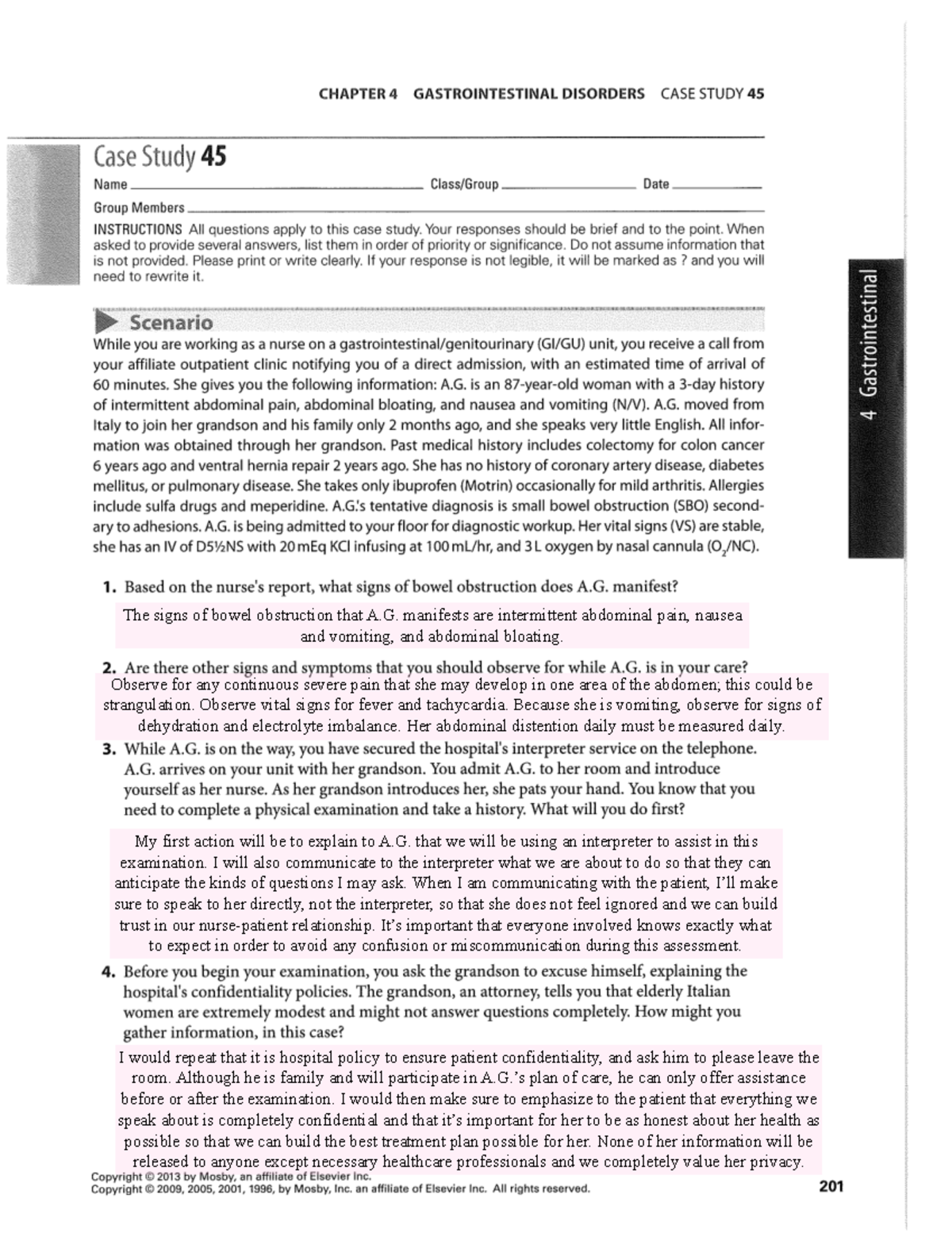 Case Study: Assessment and Management of Small Bowel Obstruction (SBO ...