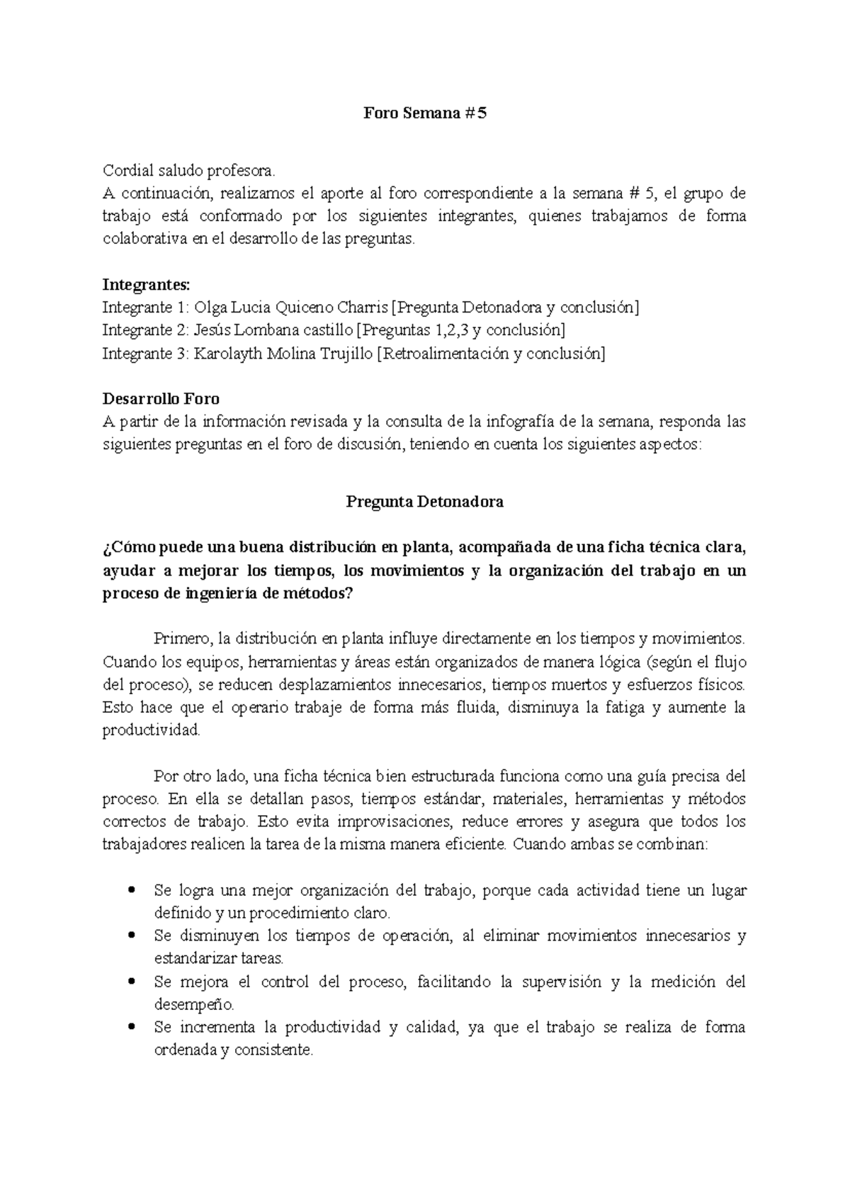 FORO Semana 5: Optimización de Procesos en Dibujo Técnico - Studocu