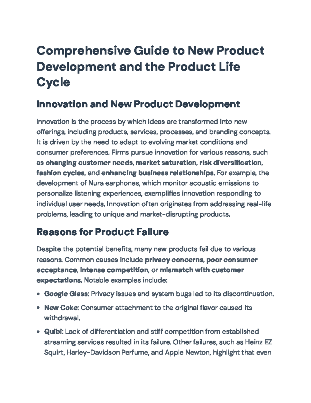 Comprehensive Guide to New Product Development & PLC Strategies - Studocu