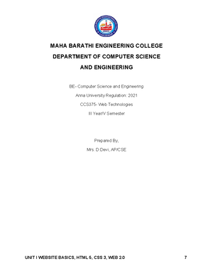 Web Technologies - CCS375 - Studocu