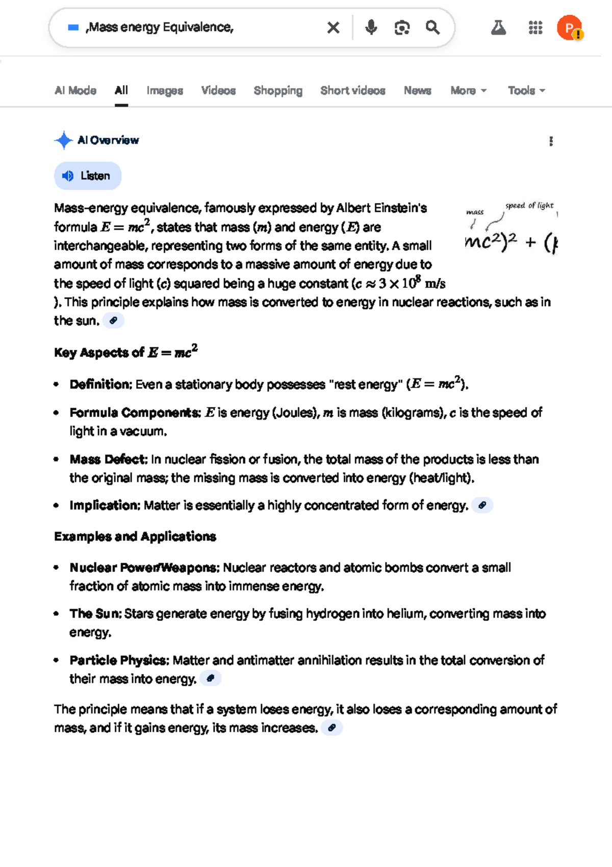 Mass-Energy Equivalence: Understanding E=mc² and Its Implications - Studocu