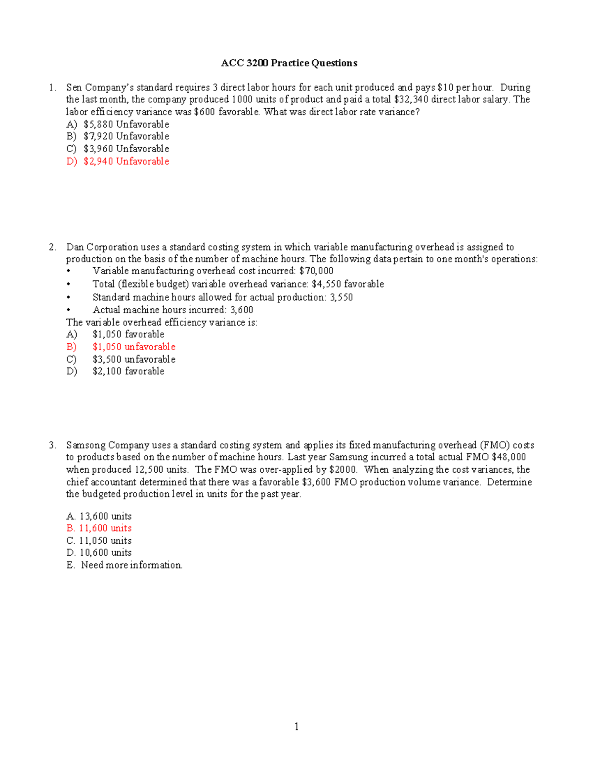 ACC 3200 Practice Problems 2.1 with Solutions - Studocu