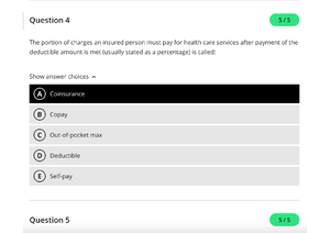 [Solved] Explain how the patient responsibility portion of a bill is ...