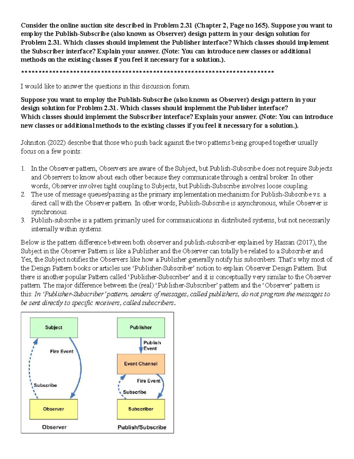 Unit 7 - Discussion forum - Consider the online auction site described ...