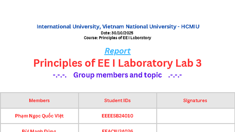 Principles of EE I Lab 3 Report - Thevenin Circuit Analysis - Studocu
