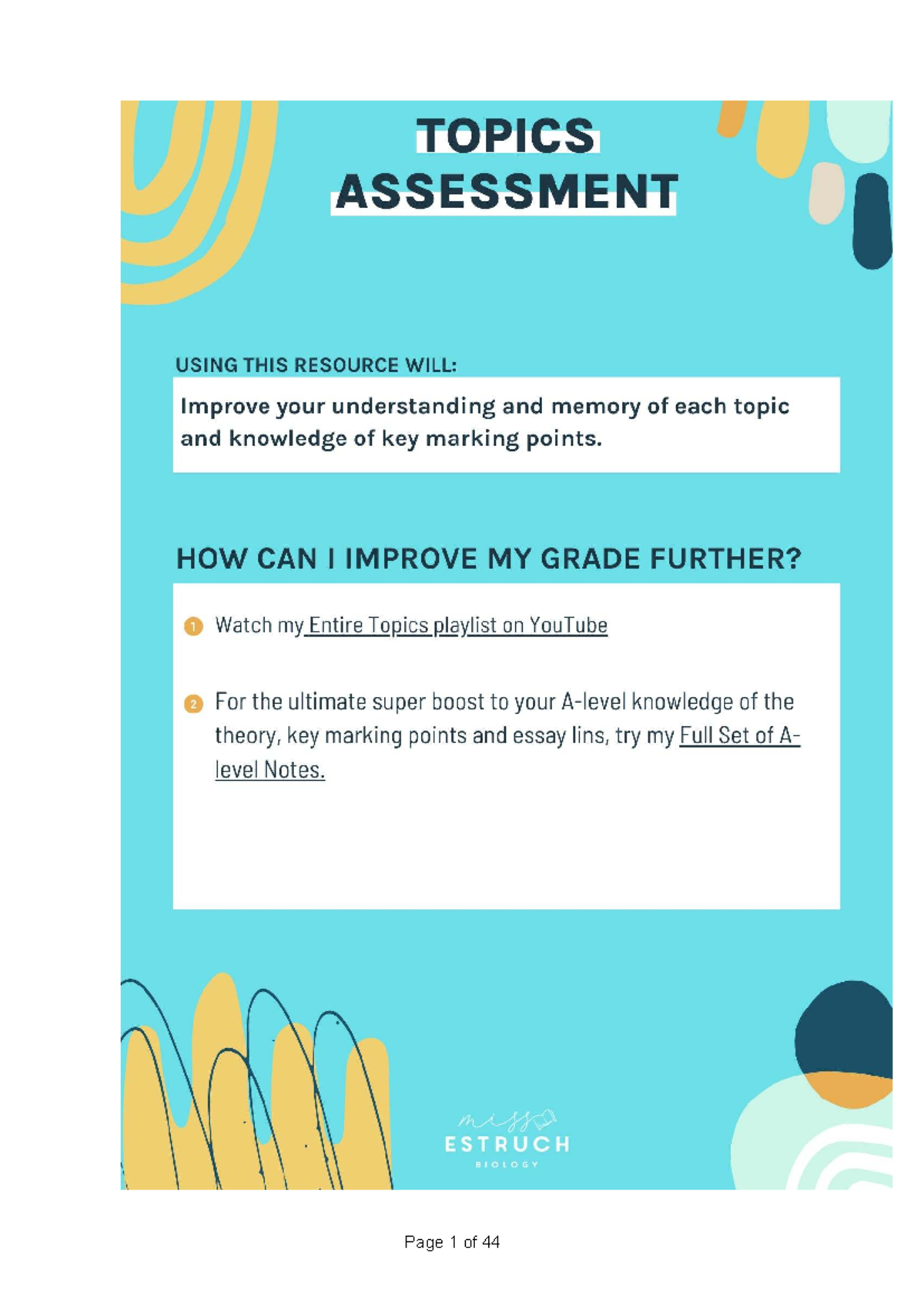 Assessment Bundle: Topic 2 - Marks 134, Time 169, 15 Questions - Studocu