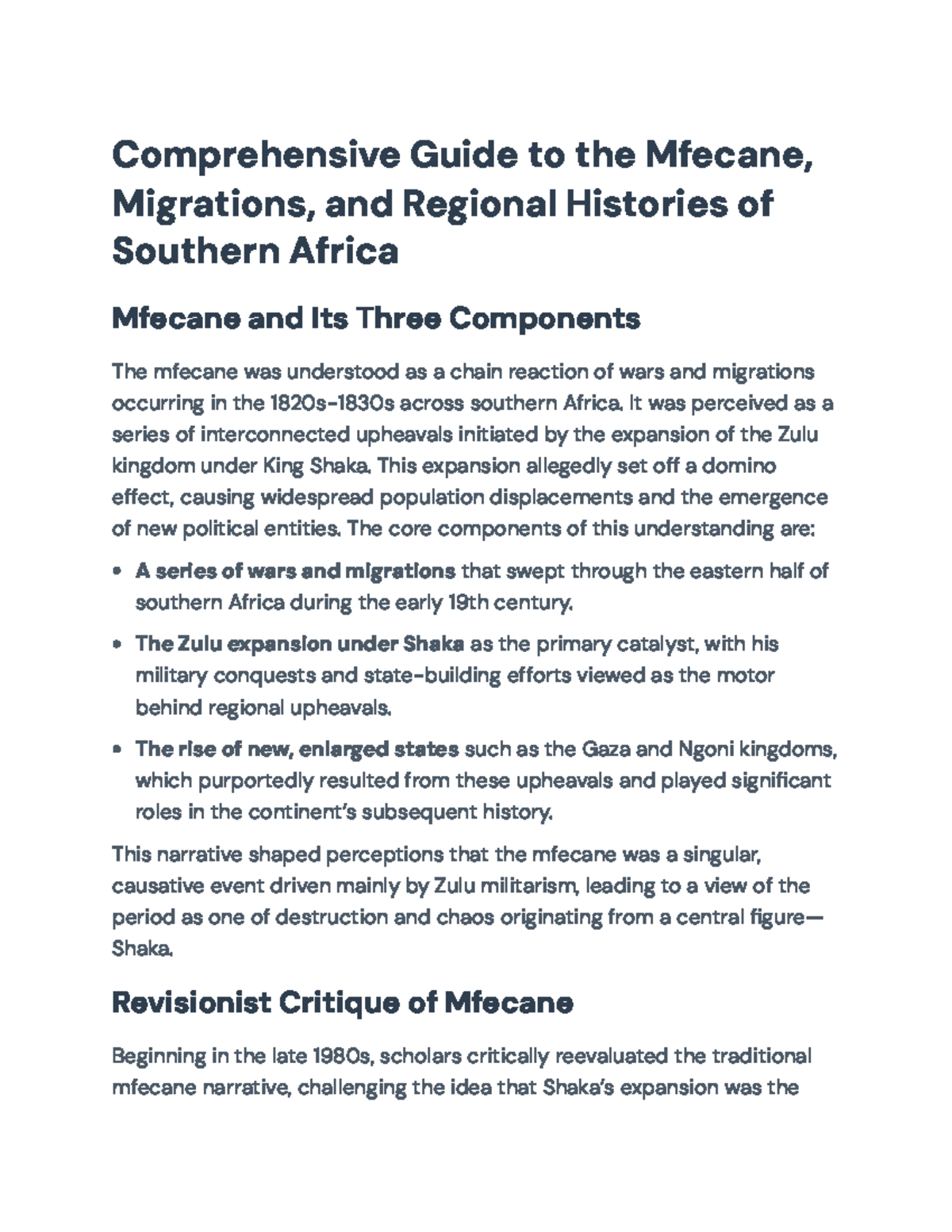 Comprehensive Guide to Mfecane & Ethnic Identities in Southern Africa ...