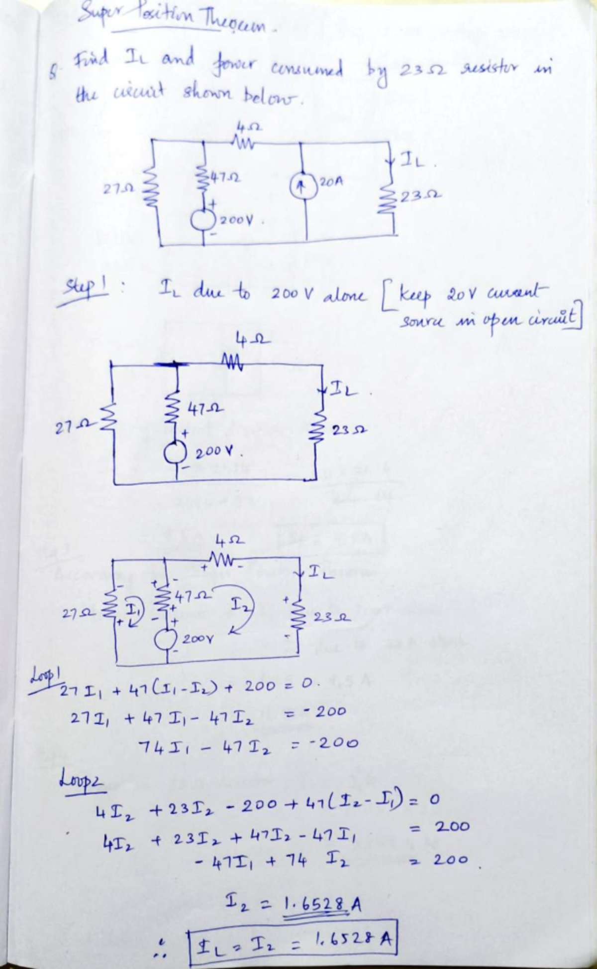 SPT - Superposition Theorem Numerical Solutions - Studocu