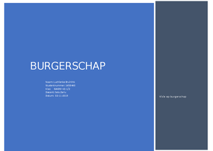 Verslag economische dimensie - loopbaan burgerschap - Studeersnel