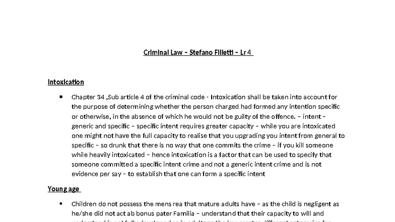 Criminal Law - Filletti - Lr 4 - Criminal Law – Stefano Filletti – Lr 4 ...