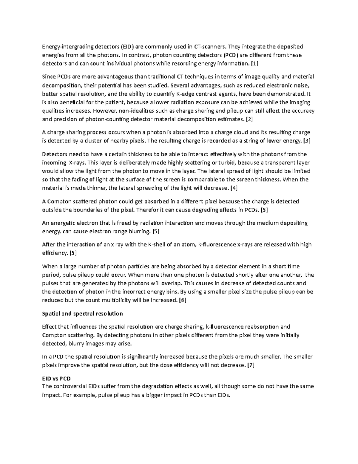 Medical Imaging - EID vs PCD Summary and Key Insights - Studeersnel