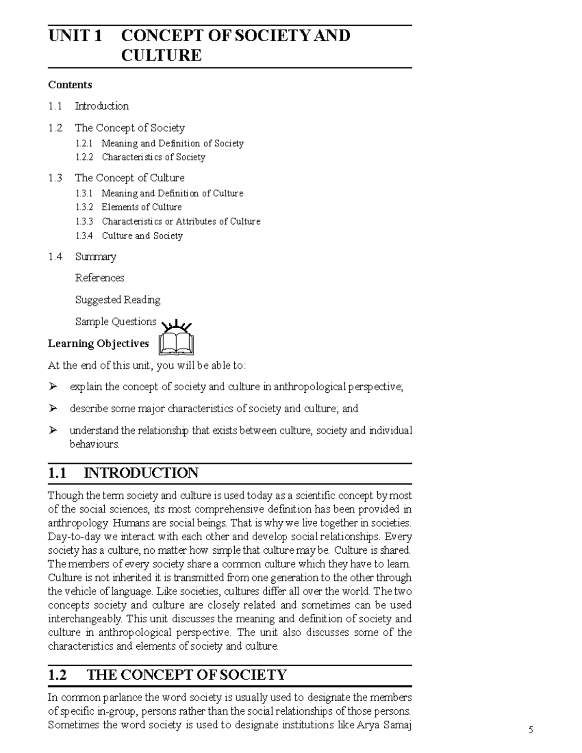 Reading 2: Understanding the Concepts of Society and Culture - Studocu