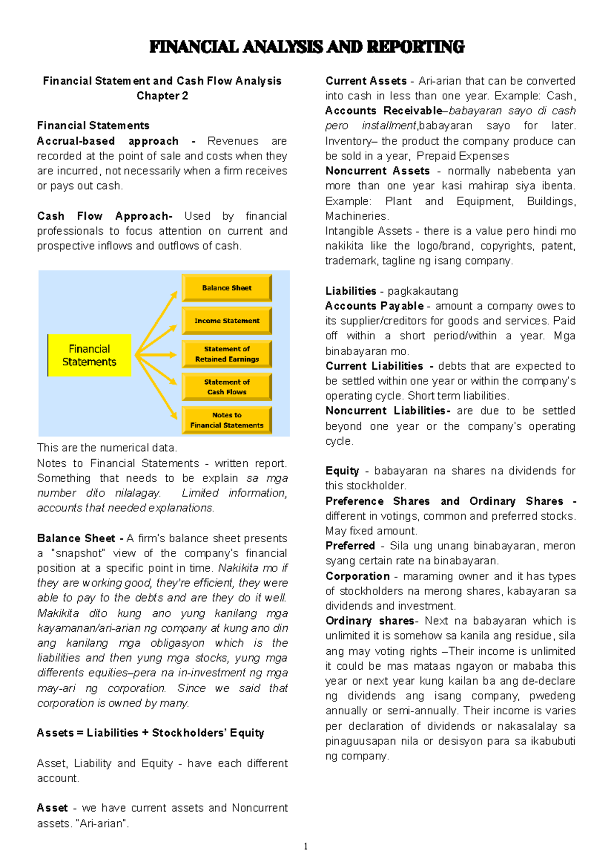 Financial Analysis and Reporting: A Comprehensive Guide (PRELIM) - Studocu