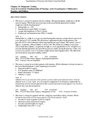 Chapter 36 Urinary Elimination - Nursing Test Banks One Account Get all ...