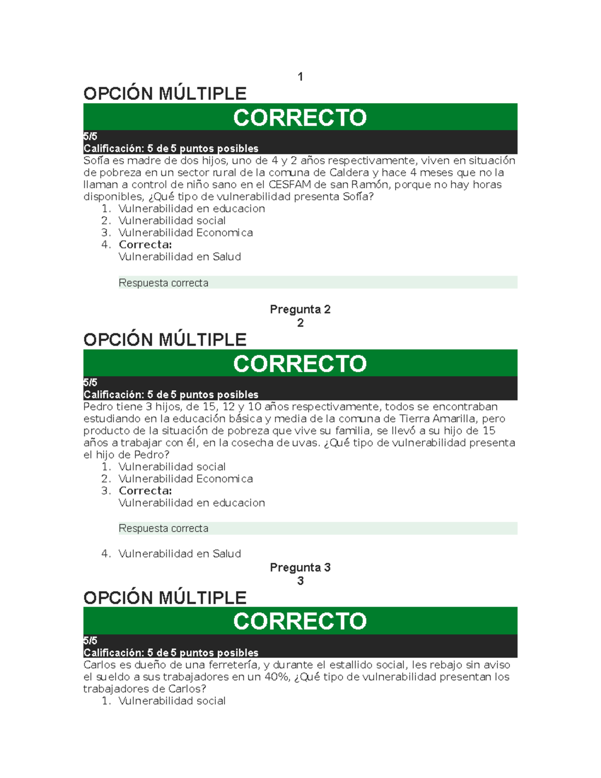 Prueba 1 de Pobreza: Opciones Múltiples y Respuestas Correctas - Studocu