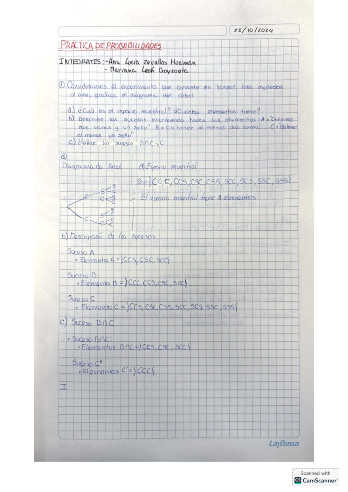 Estadística - apuntes - PRACTICA DE PROBABILI DADES INTEGRATES : Ana ...